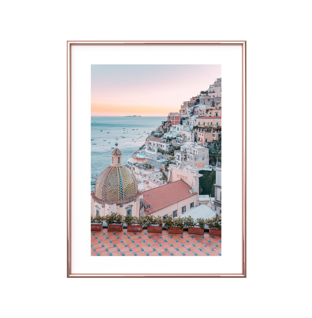 Positano Print, Positano Painting, Amalfi Coast Print, Amalfi Coast Art ...