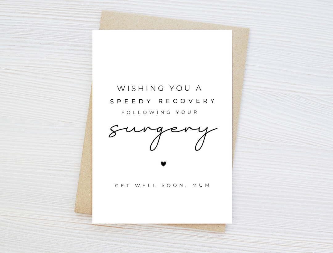 Surgery Get Well Soon Card, Knee Operation Recovery, Hip Surgery Card ...
