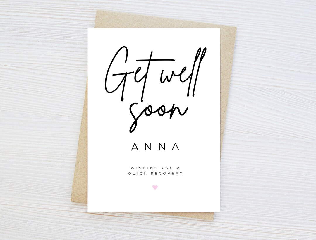 Personalised Get Well Soon Card, Surgery Recovery, Hip Surgery Card ...