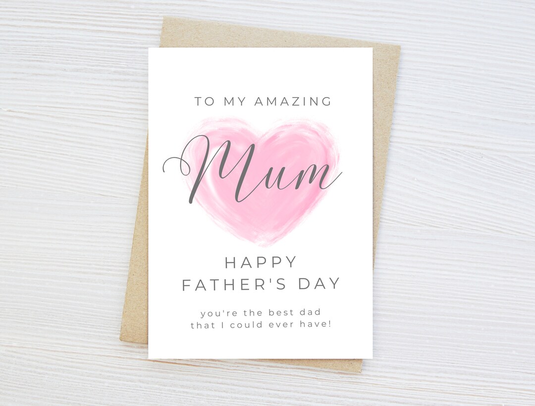 Father's Day Card for Mum, Best Dad Happy Father's Day Mum, Single ...