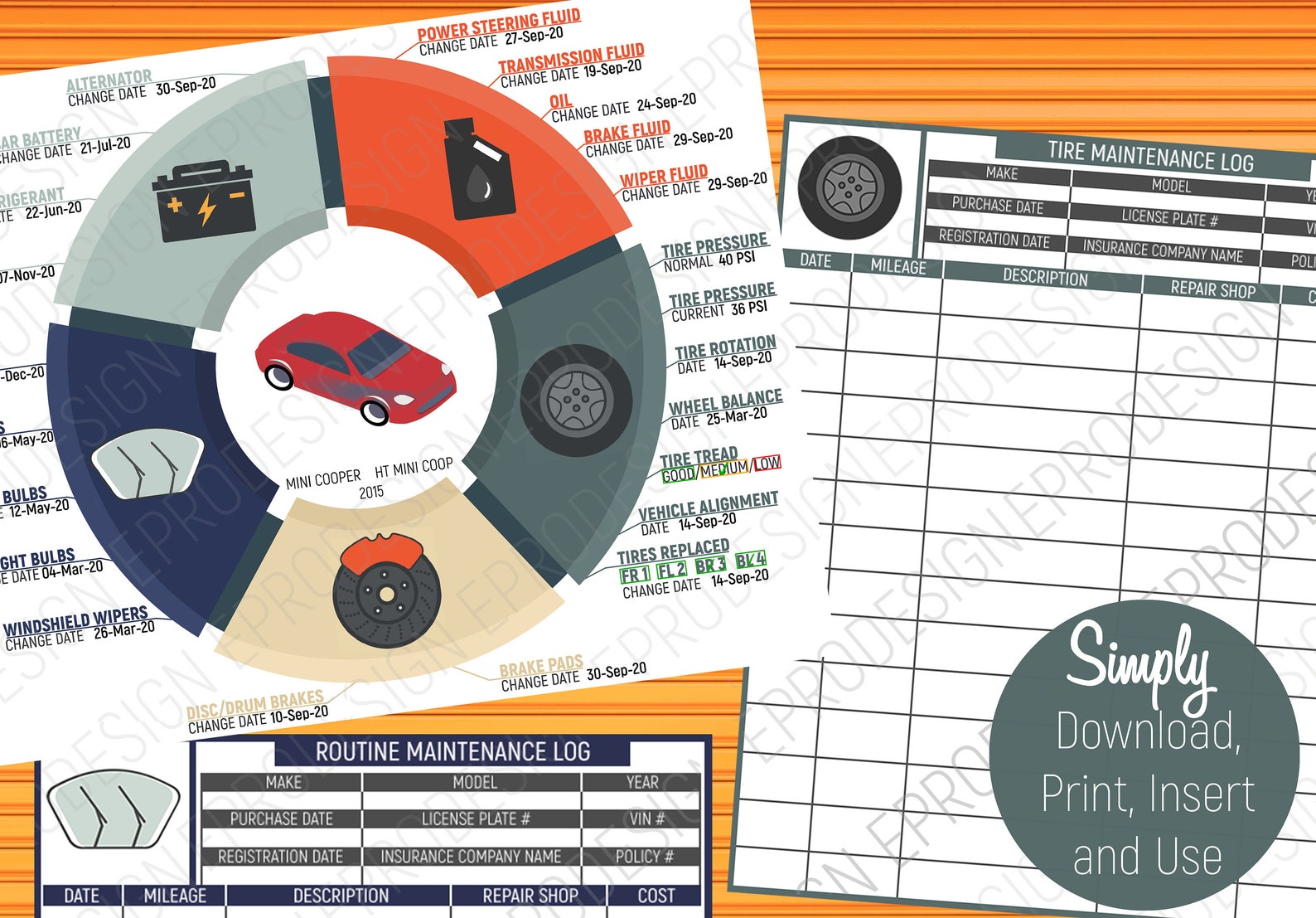 Car Maintenance Planner | Binder | Organizer | Record Keeper (editable ...