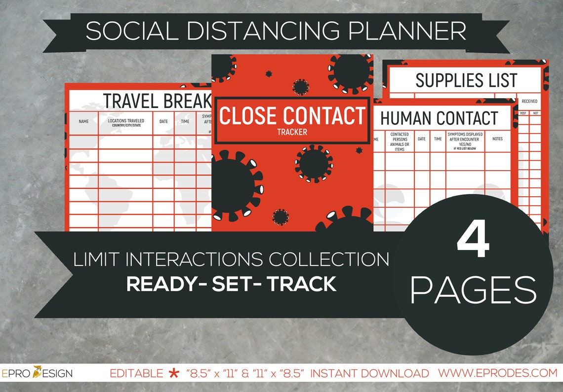 Close Contact Tracker | Binder | Organizer | Record Keeper (editable ...