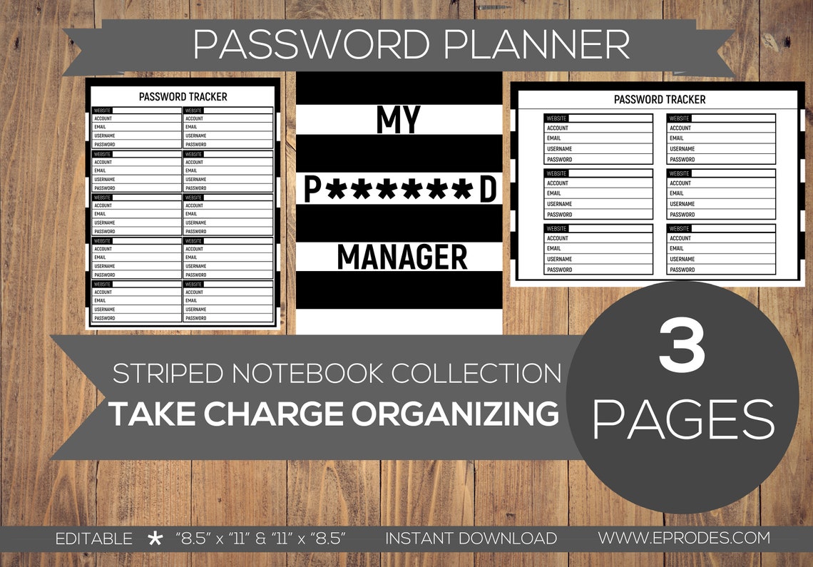 Password Planner Binder Organizer Record Keeper - Etsy