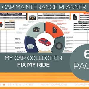 Car Maintenance Planner | Binder | Organizer | Record Keeper (editable ...