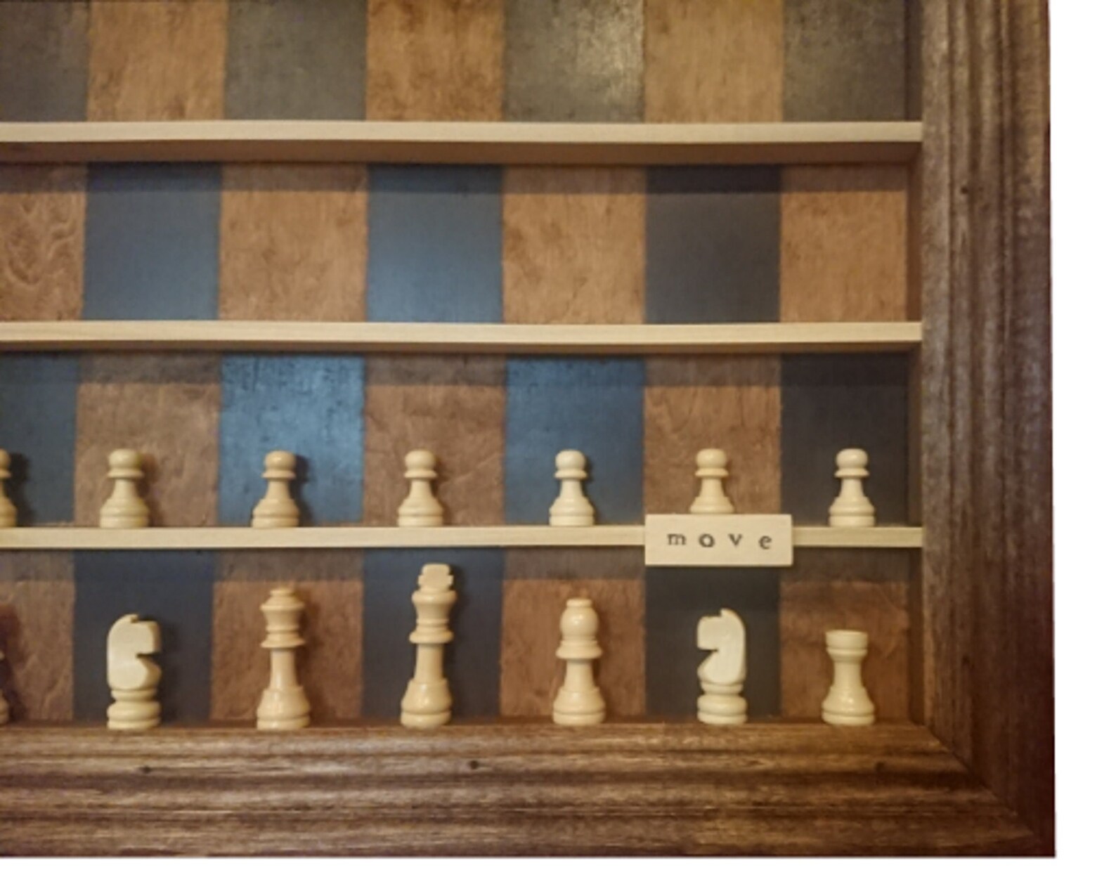 Vertical Chess Set Large Wall Mounted Wooden Game Board - Etsy