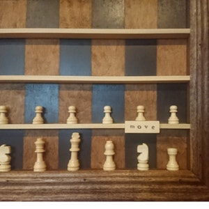 Vertical Chess Set Large Wall Mounted Wooden Game Board - Etsy