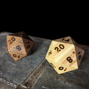 Large 6 Inch D20 Die - Numbers Scorched on With Hot Branding Irons - Etsy