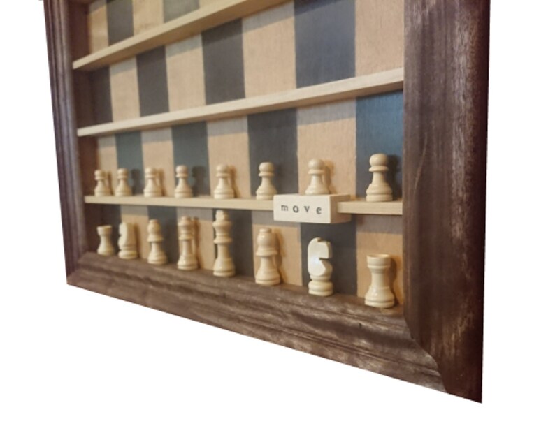Vertical Chess Set Large Wall Mounted Wooden Game Board - Etsy