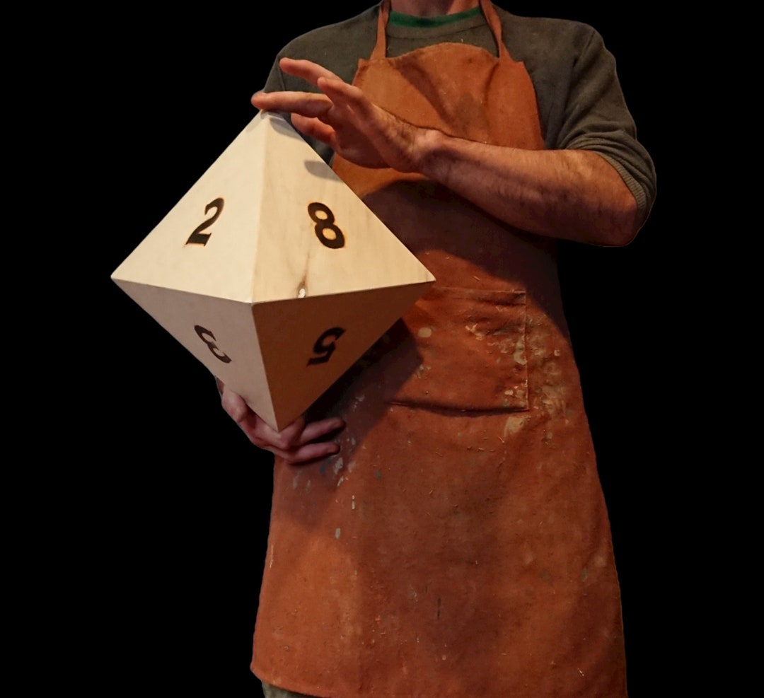 Massive D8 - Giant 8 Sided Dice With Numbers Scorched on With Hot ...