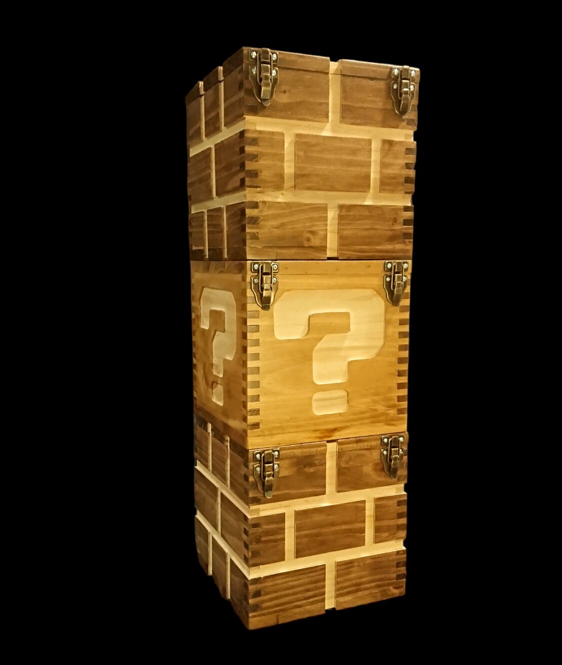 Life-sized Mario Brothers Brick Box - Wooden Man Cave and Bar ...