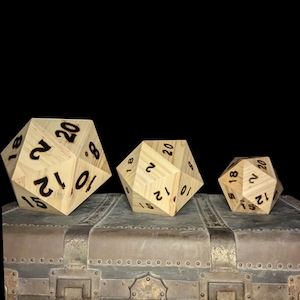 Large 6 Inch D20 Die - Numbers Scorched on With Hot Branding Irons - Etsy