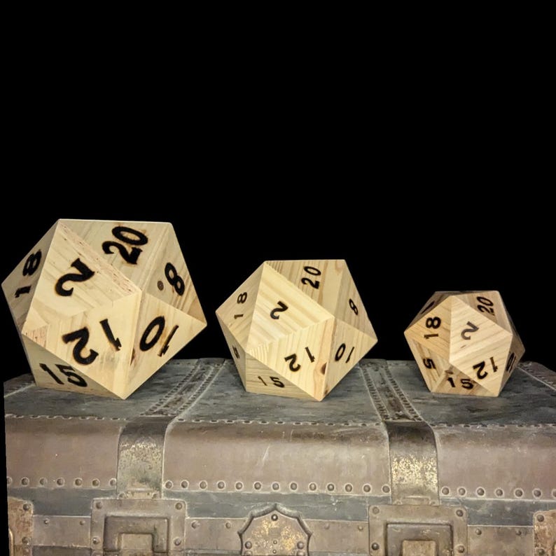 Large 6 Inch D20 Die - Numbers Scorched on With Hot Branding Irons - Etsy