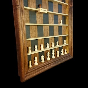 Vertical Chess Set- Large Wall Mounted Wooden Game Board - Conversation ...