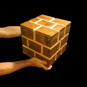 Life-sized Mario Brothers Brick Box - Wooden Man Cave and Bar ...