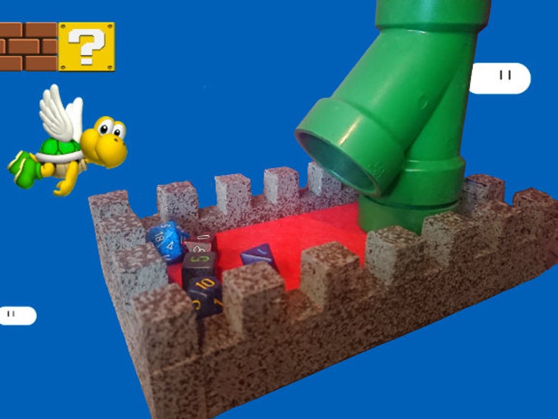 Mario Brothers Dice Tower for Nerdy DND Roleplaying Game - Etsy