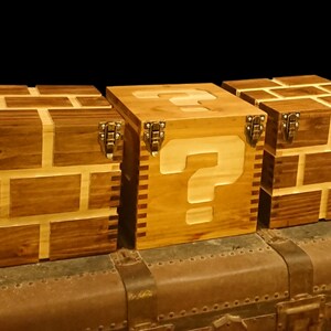 Life-sized Mario Brothers Brick Box - Wooden Man Cave and Bar ...