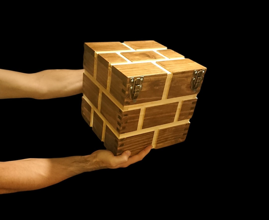 Life-sized Mario Brothers Brick Box - Wooden Man Cave and Bar ...