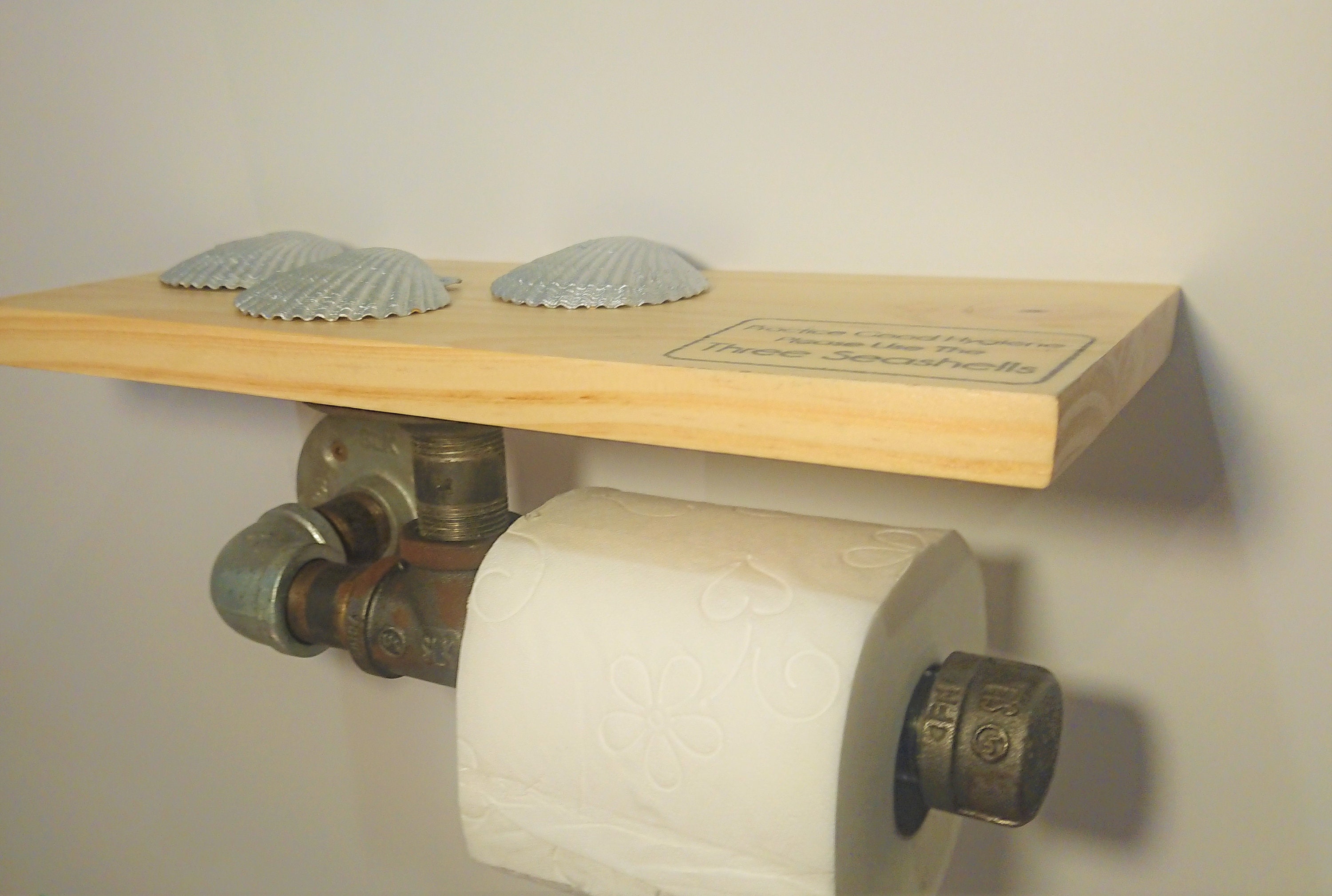 The Three Seashells Toilet Paper Holder Cell Phone Stand | Etsy