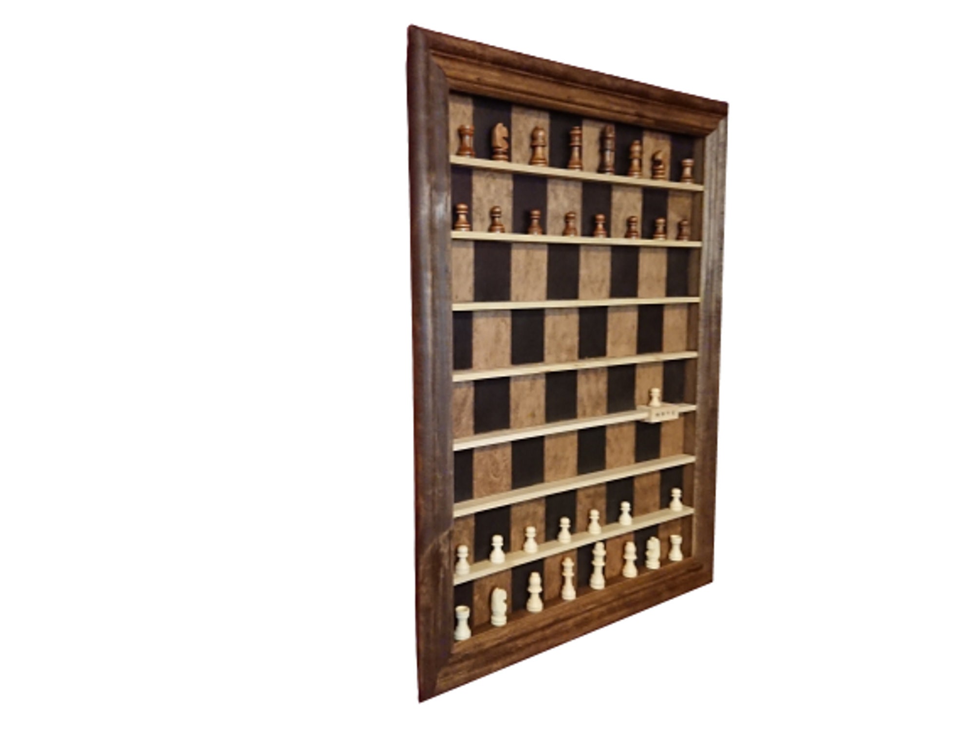 Vertical Chess Set Large Wall Mounted Wooden Game Board - Etsy