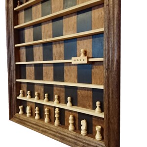 Vertical Chess Set Large Wall Mounted Wooden Game Board - Etsy