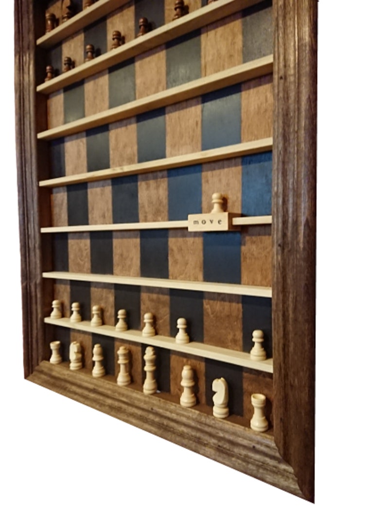 Vertical Chess Set Large Wall Mounted Wooden Game Board - Etsy