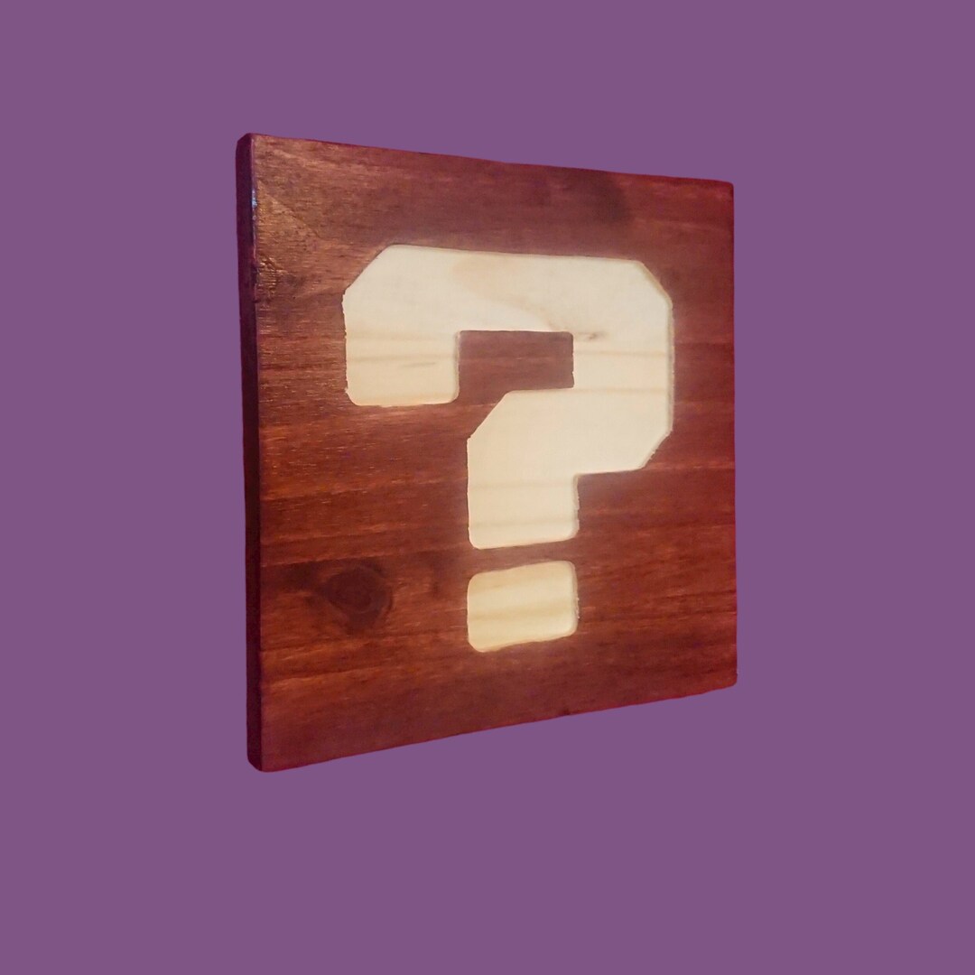 Super Mario Question Block Wall Art 10x10 Life - Etsy