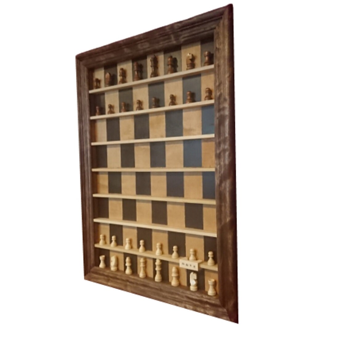Vertical Chess Set Large Wall Mounted Wooden Game Board - Etsy
