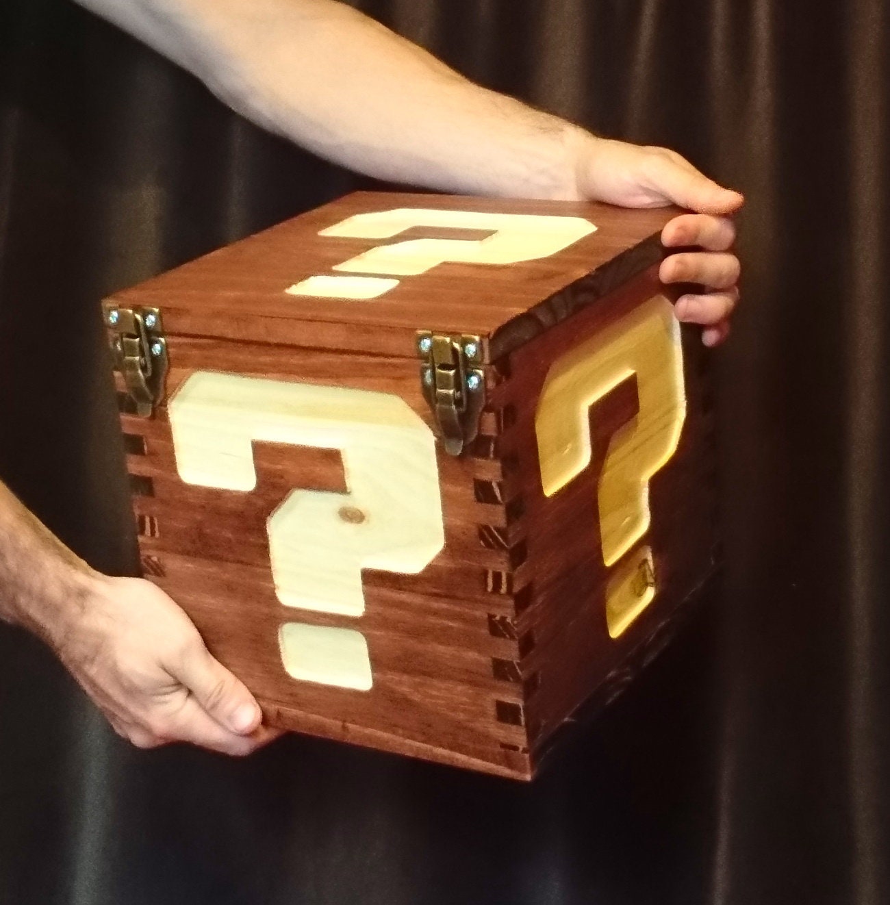 Life Size Super Mario Question Block This Game Room Decor is - Etsy
