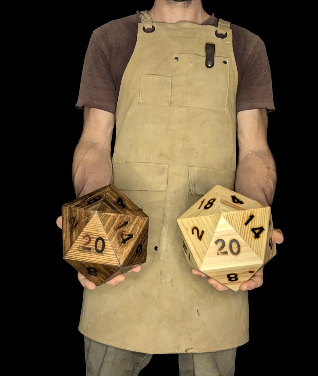 Large 6 Inch D20 Die - Numbers Scorched on With Hot Branding Irons - Etsy