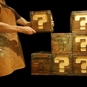 Life Size Super Mario Question Block - This Game Room Decor is the ...