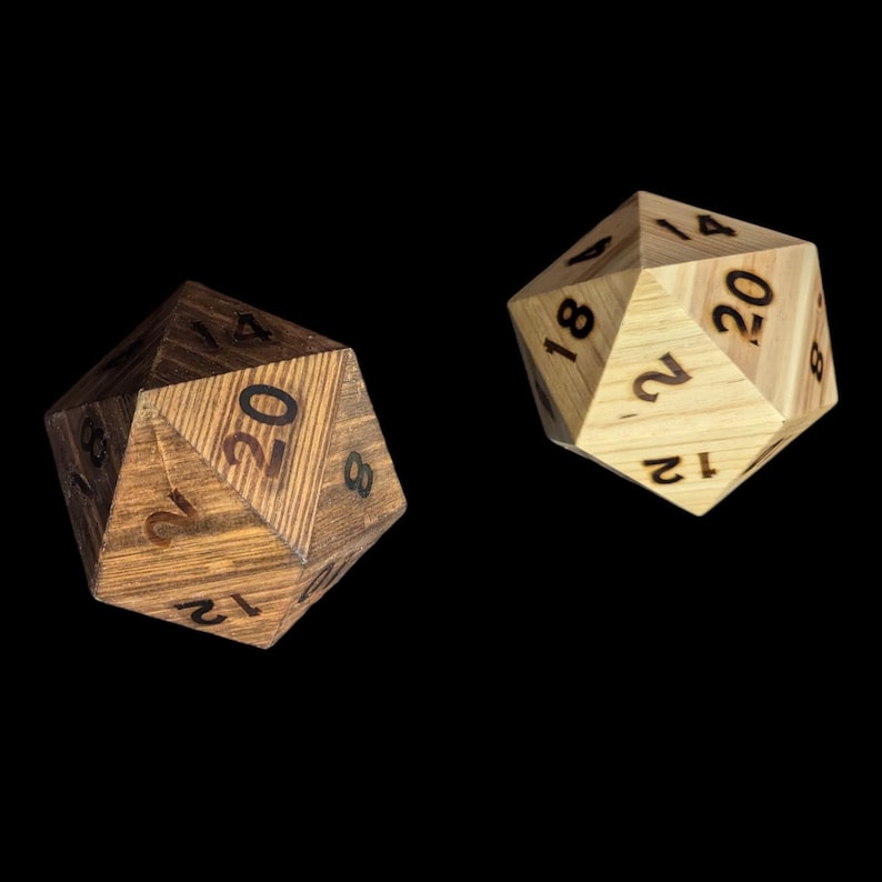 Large 6 Inch D20 Die - Numbers Scorched on With Hot Branding Irons - Etsy