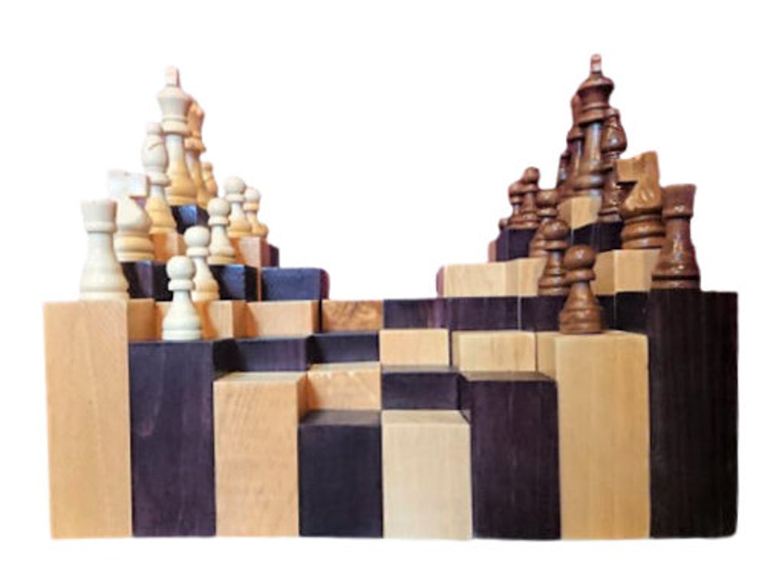 3d Chess Board Large Handmade Wooden Set Perfect Gift for | Etsy