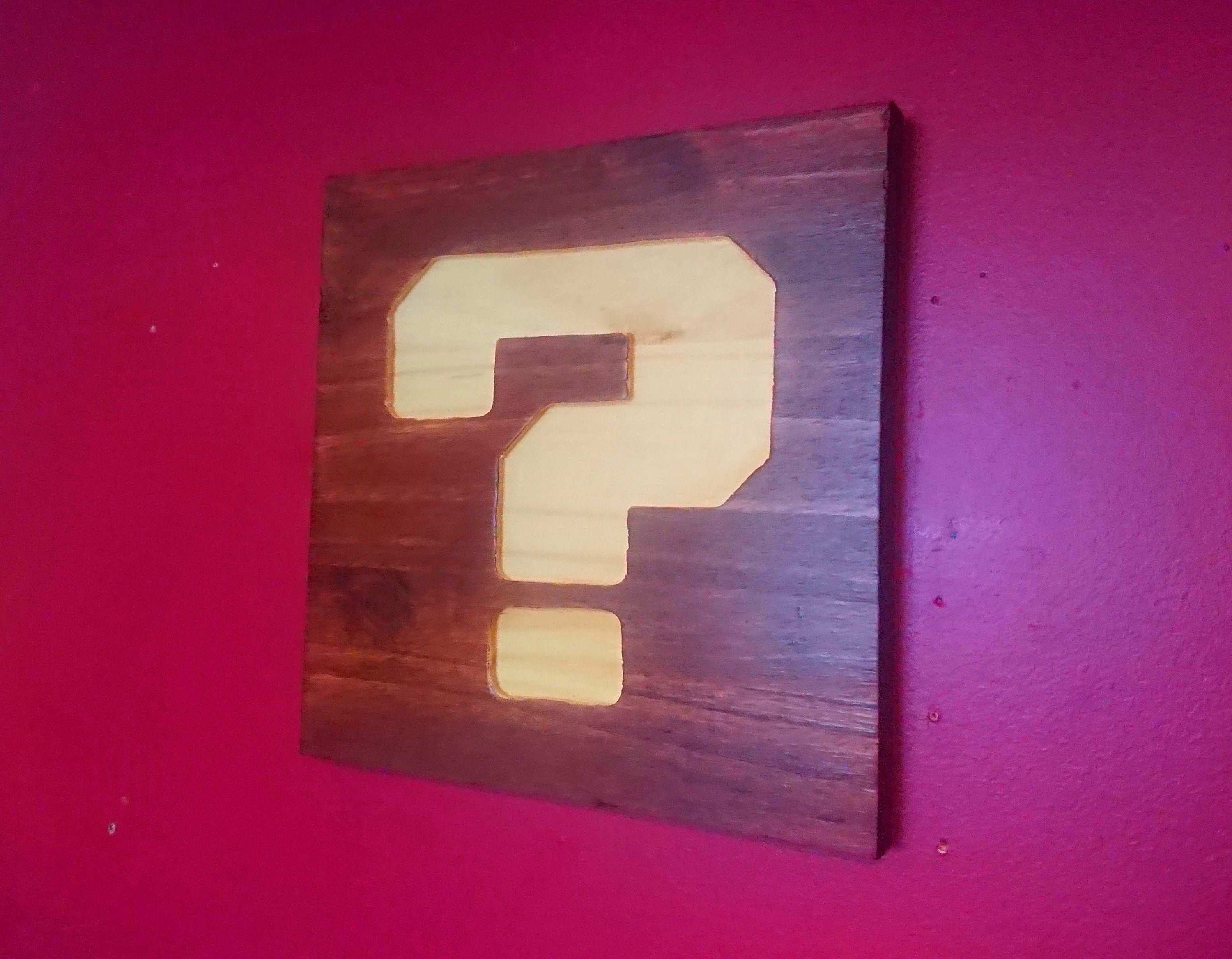 Super Mario Question Block Wall Art 10x10 Life - Etsy