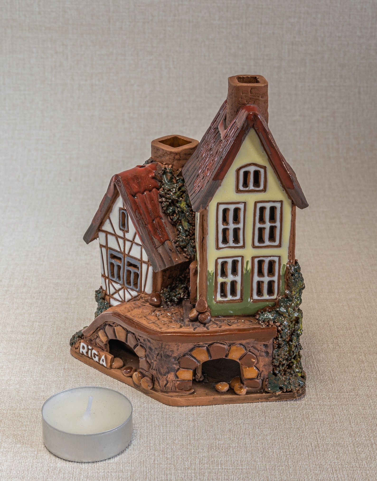 Handmade Ceramic Candle Holder Small Ceramic House - Etsy