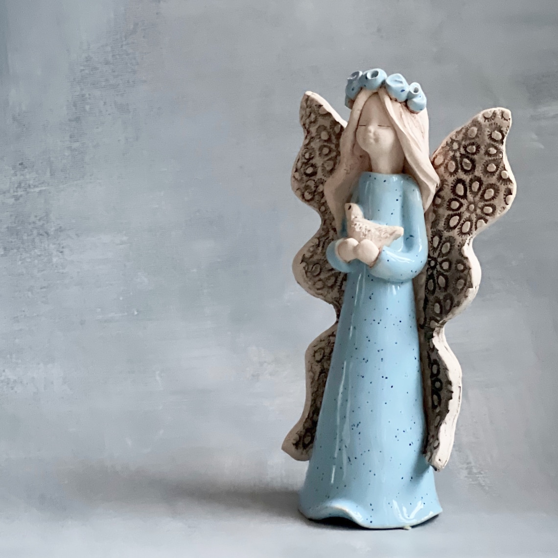 Pottery Handmade Angel Clay Sculpture Angel Statue Christian - Etsy