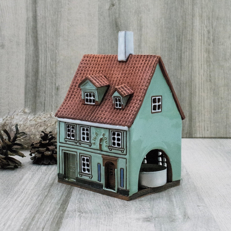 Ceramic Tea Light Houses - Etsy UK