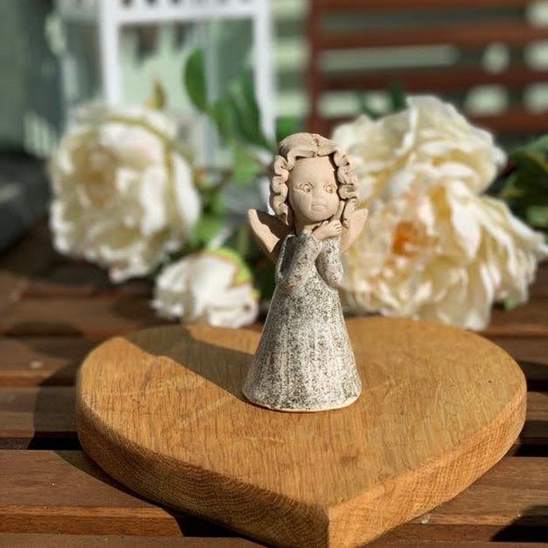 Angel Pottery Handmade Christian Art Clay Sculpture Angel - Etsy