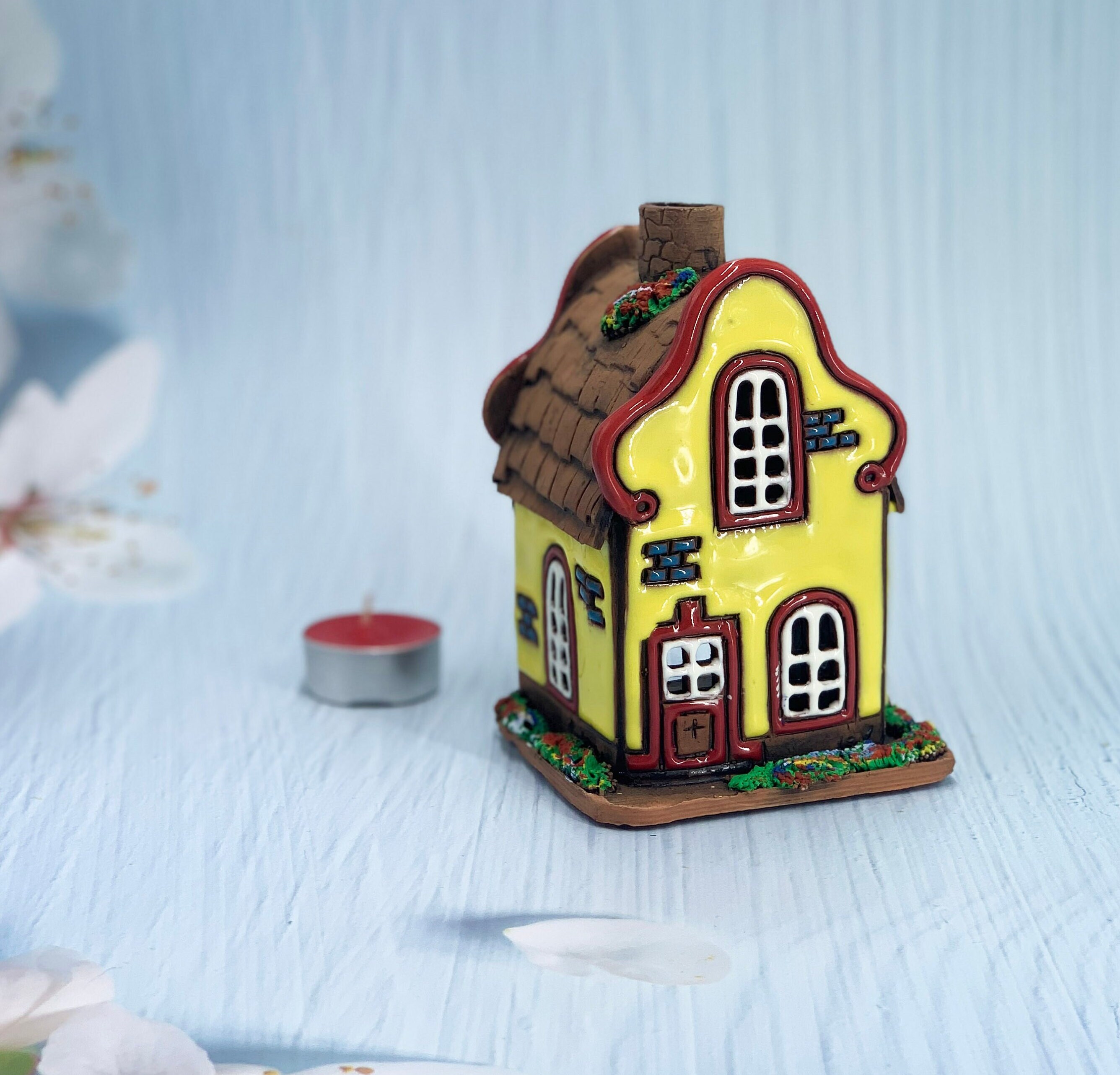 Essential Oil Diffuser Pottery Handmade Tealight Candle - Etsy