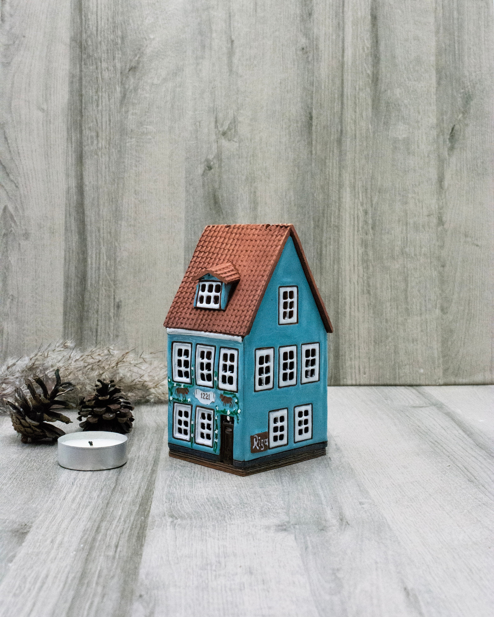 Ceramic Tea Light House Collectible Miniature House Warming | Etsy