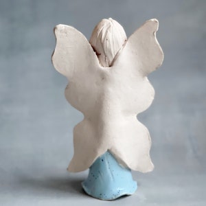 Pottery Handmade Angel, Clay Sculpture Angel Statue Christian Art ...