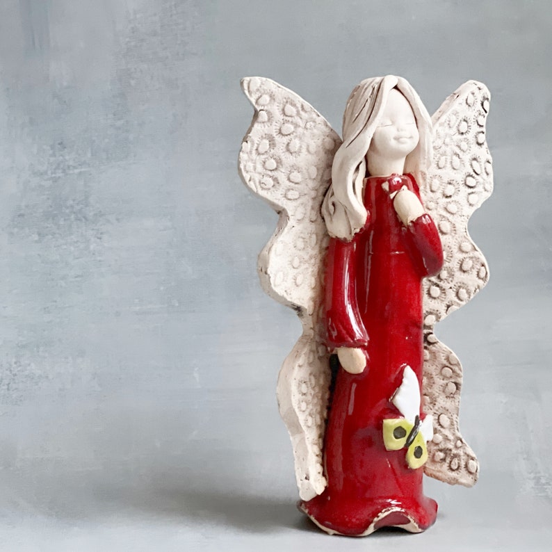 Pottery Handmade Angel Clay Sculpture Angel Statue Christian - Etsy