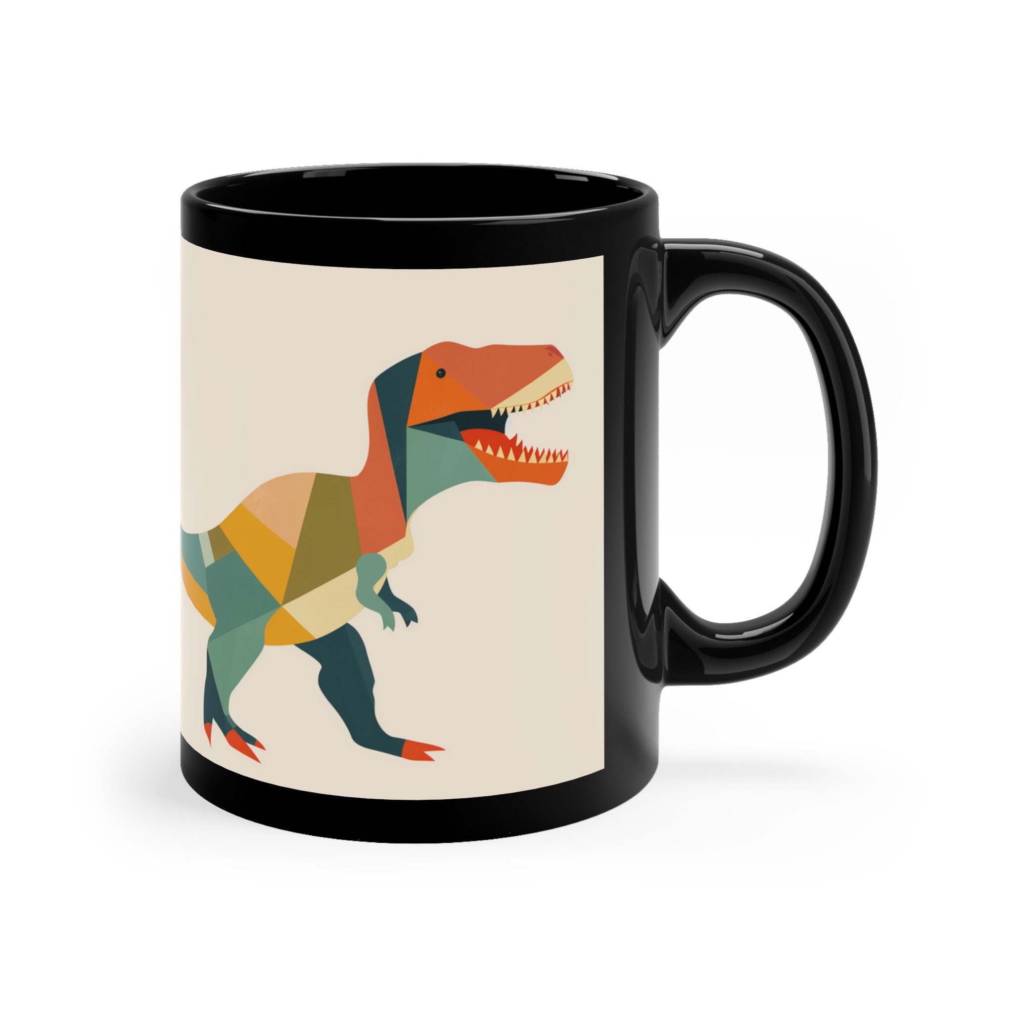 Minimalist Bauhaus T-rex Dinosaur Gifts T-rex Mugs T-rex Mugs for ...