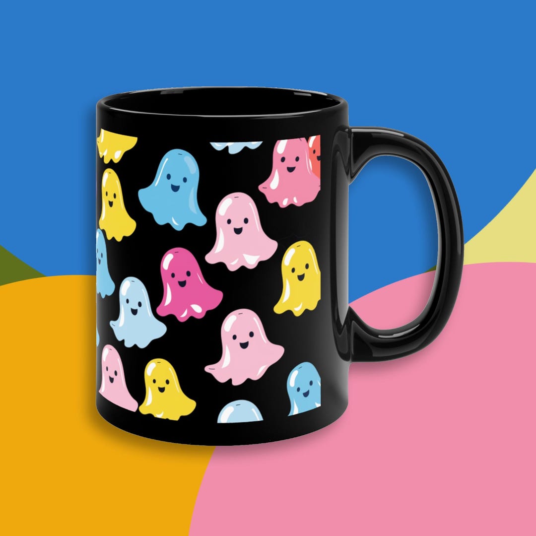 Cute Colorful Ghost Gift Ghost S Gift Ghost Mugs Ghost Coffee Cups ...