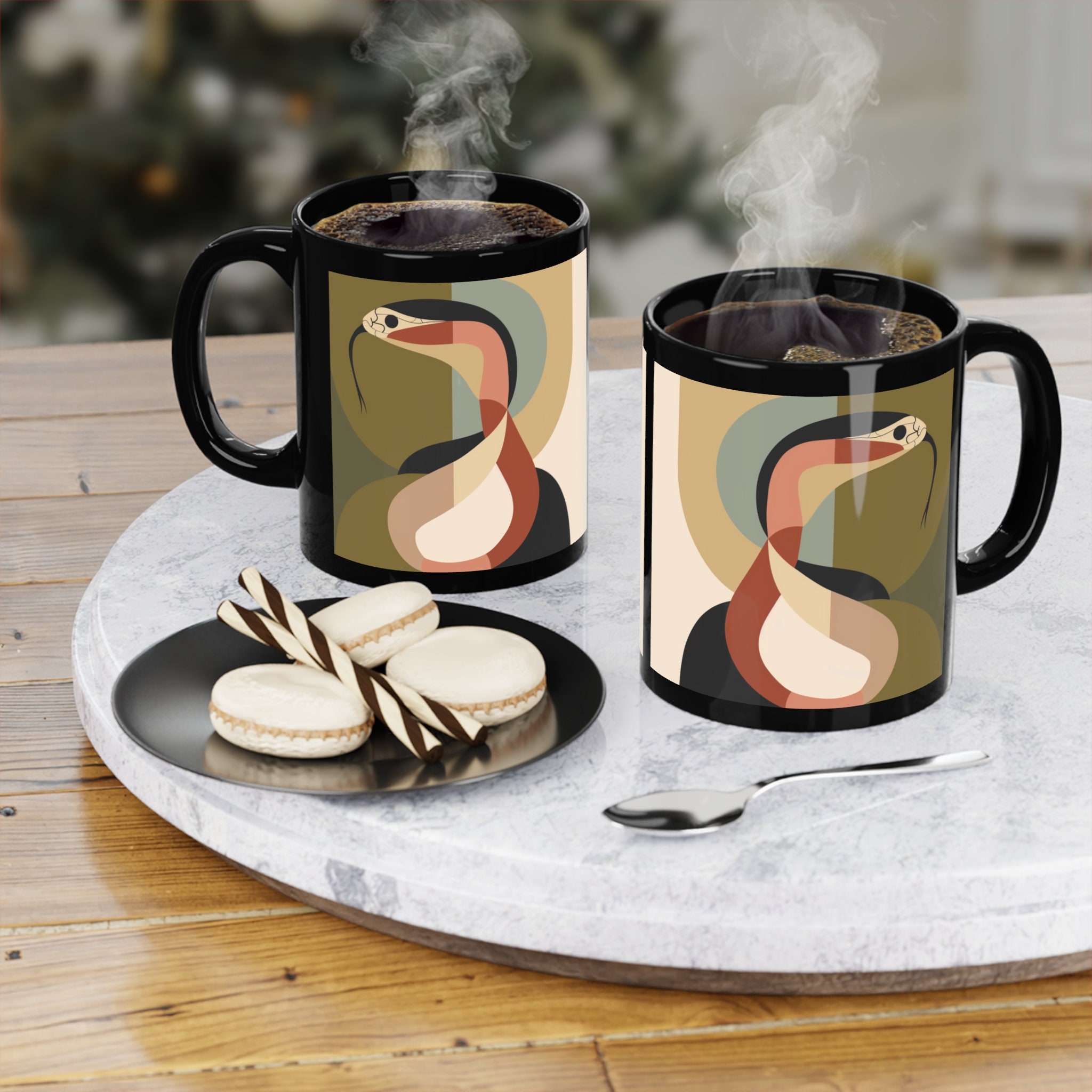 Minimalist Bauhaus Snake Gift Snakes Gift Snake Gift Snake Mugs Snake ...