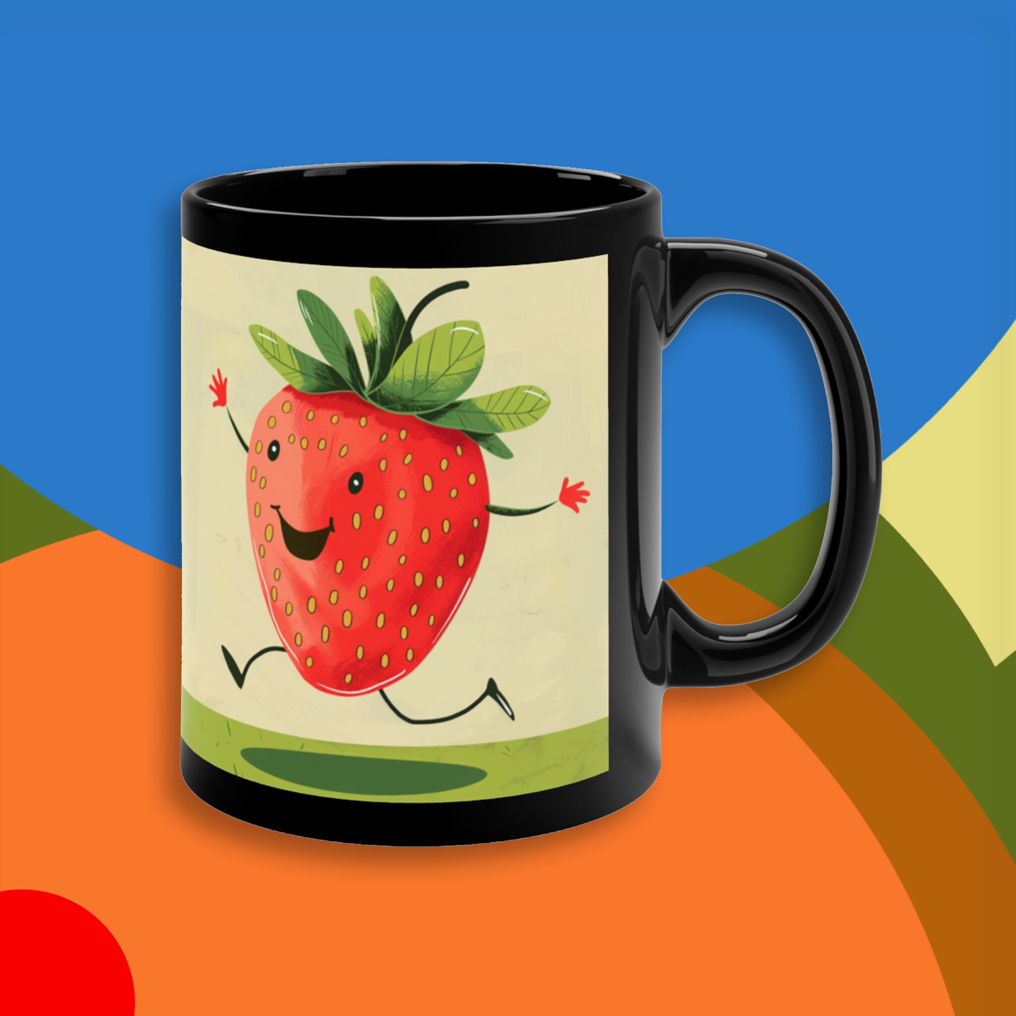 Cute Dancing Strawberry Gifts Adorable Strawberry Mug Gifts for ...
