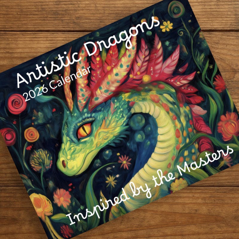 Funny Dragon Calendar - Etsy