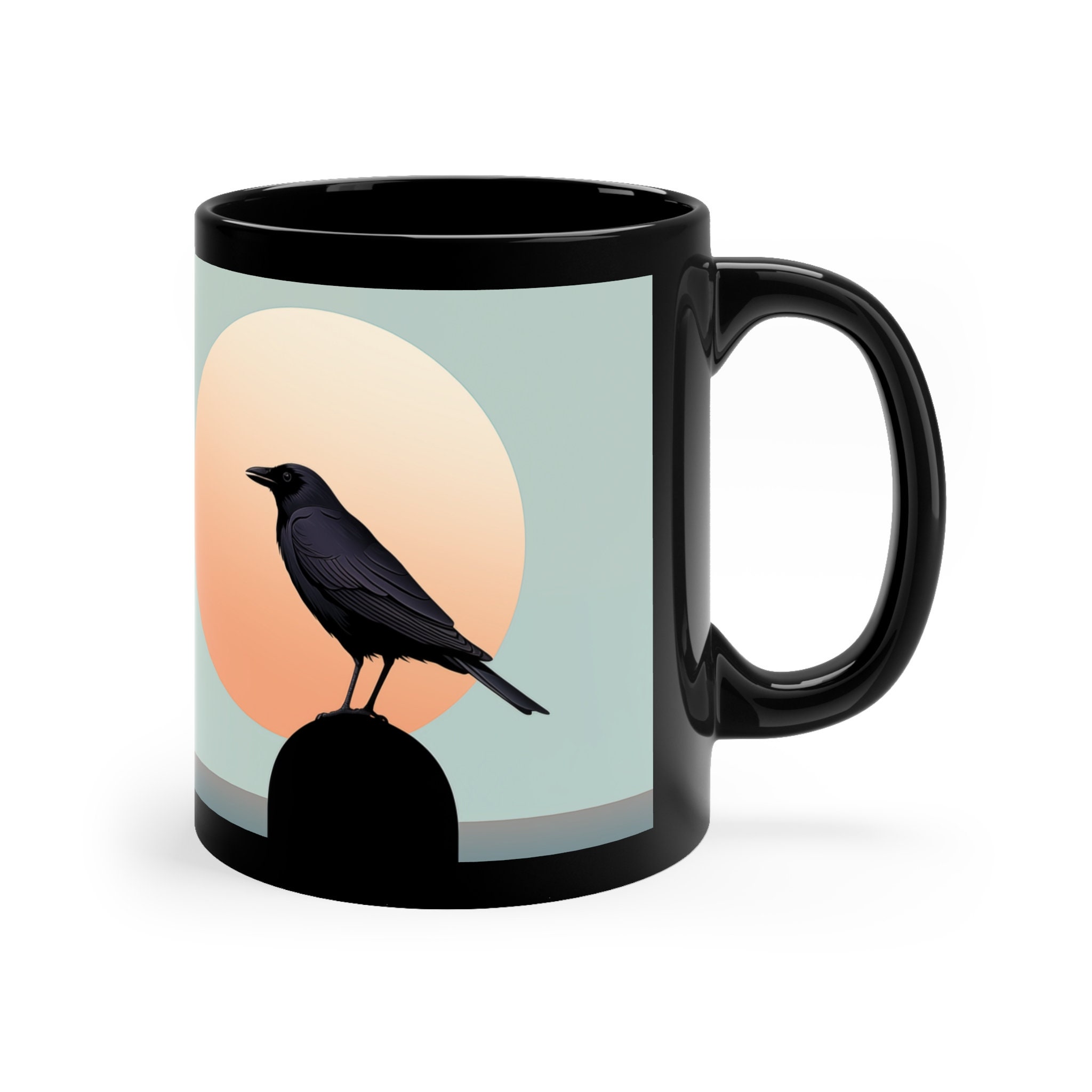 Minimalist Black Crow Gift Crows Gift Crow Gift Crow Mugs Crow Gift for ...