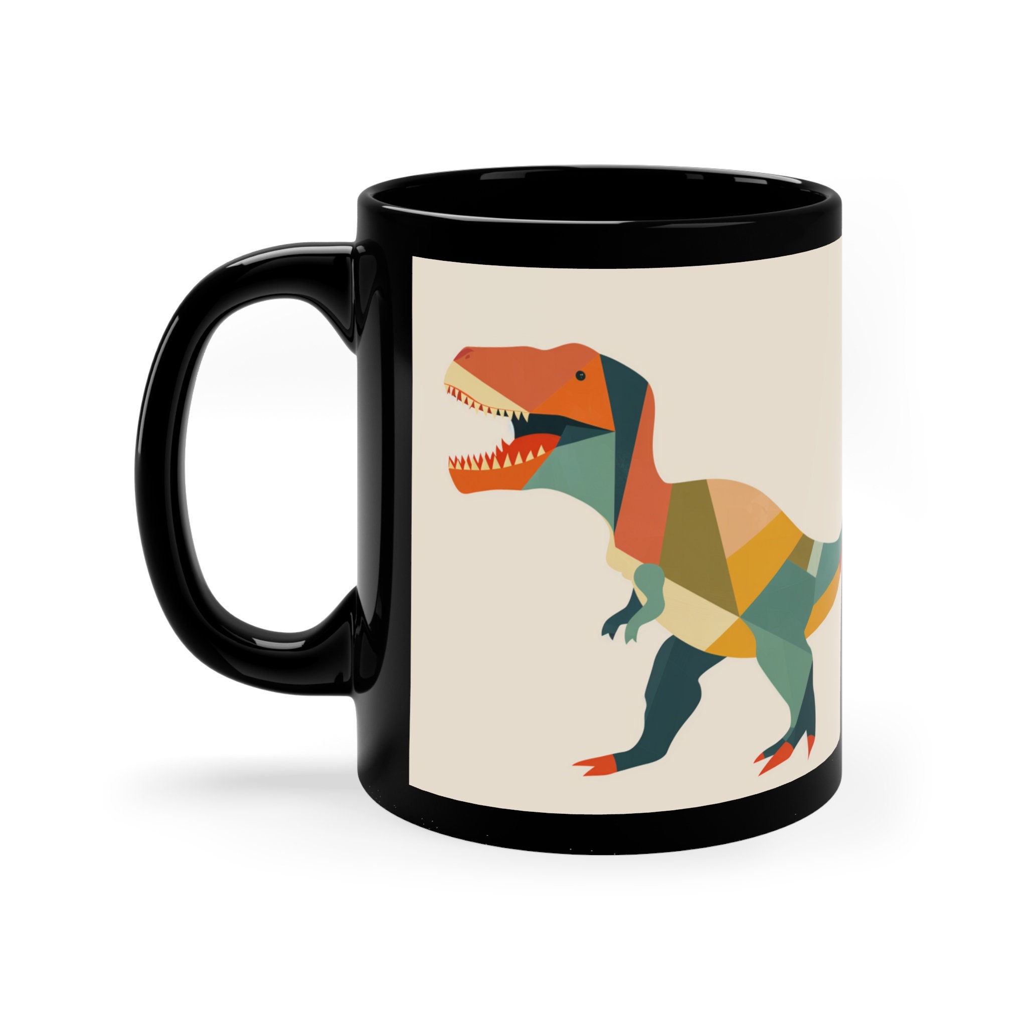 Minimalist Bauhaus T-rex Dinosaur Gifts T-rex Mugs T-rex Mugs for ...