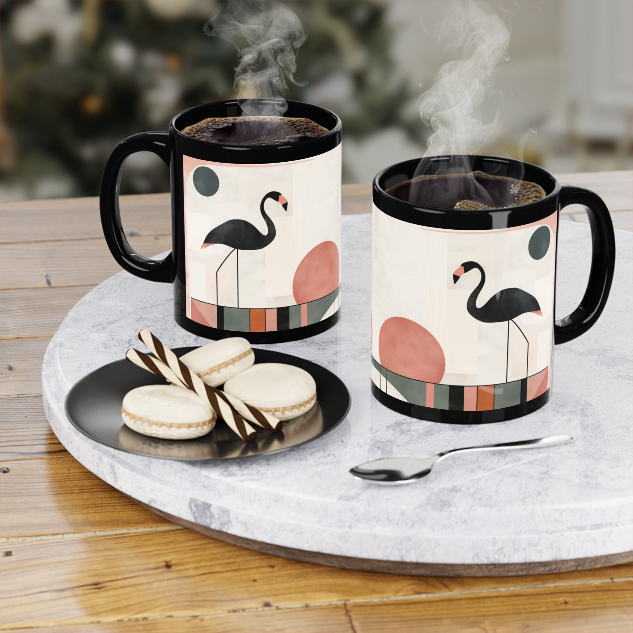 Minimalist Mid Century Flamingo Gift Flamingos Mugs Flamingos Gift for ...