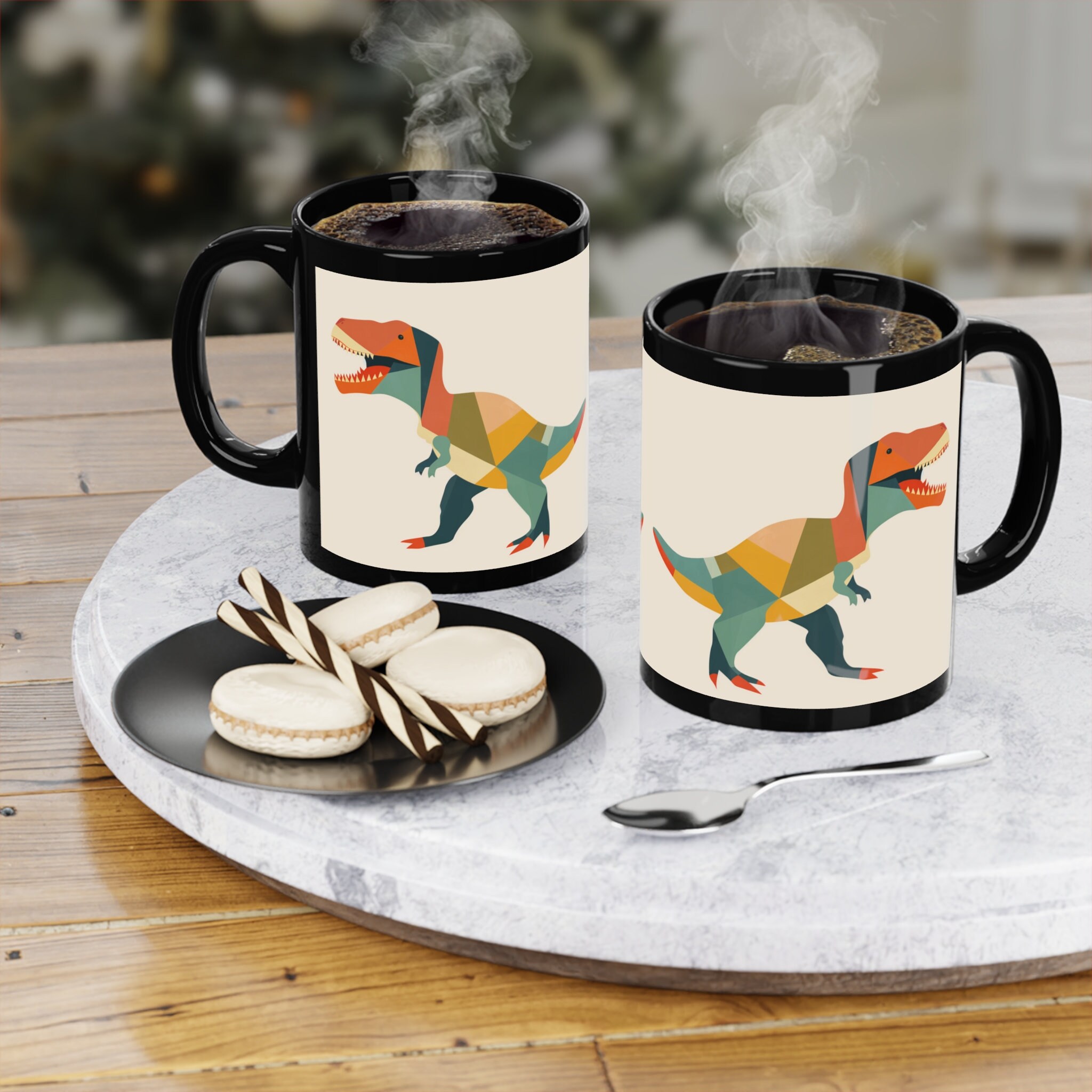 Minimalist Bauhaus T-rex Dinosaur Gifts T-rex Mugs T-rex Mugs for ...